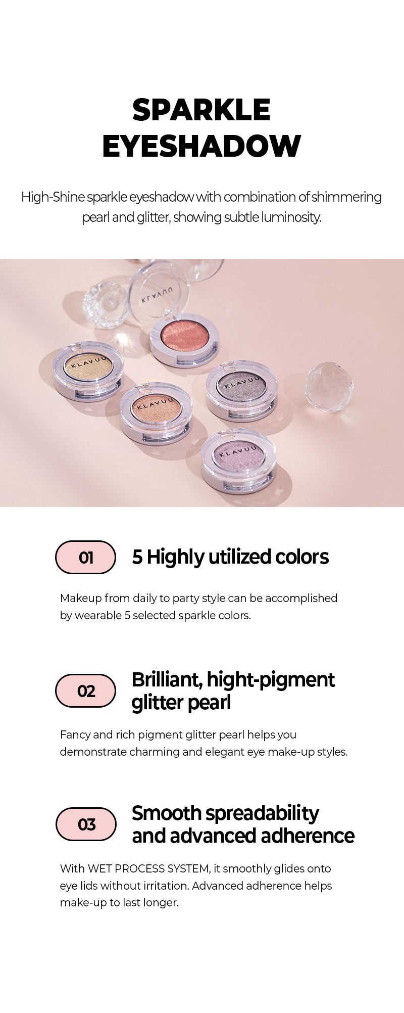 Shop KLAVUU - Urban Pearlsation Sparkle Eyeshadow - 1.4g | STYLEVANA