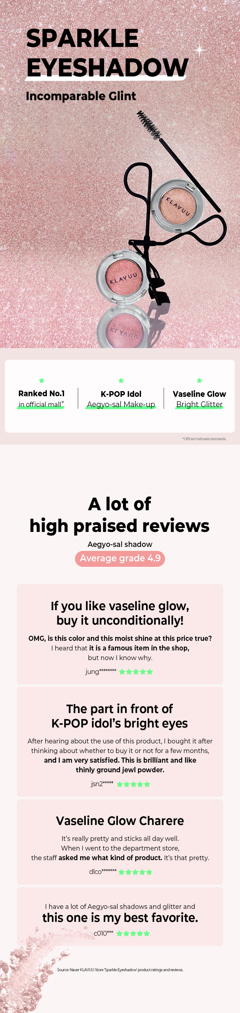 Shop KLAVUU - Urban Pearlsation Sparkle Eyeshadow - 1.4g | STYLEVANA