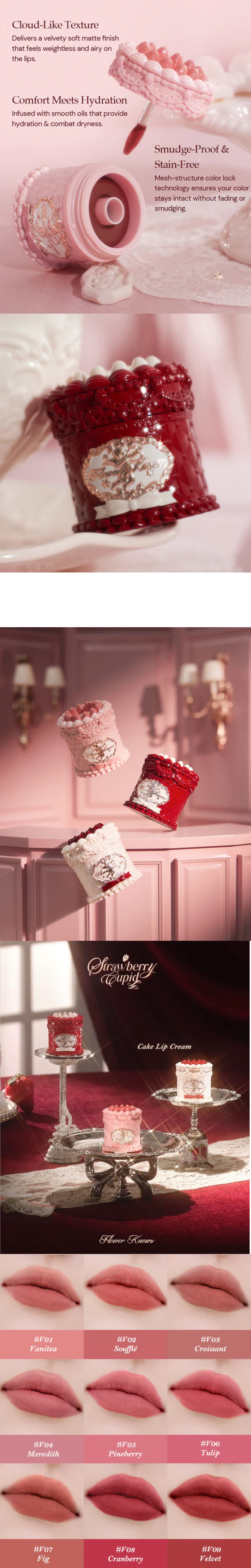 Shop FlowerKnows - Strawberry Cupid Cake Lip Cream - 5ml | STYLEVANA