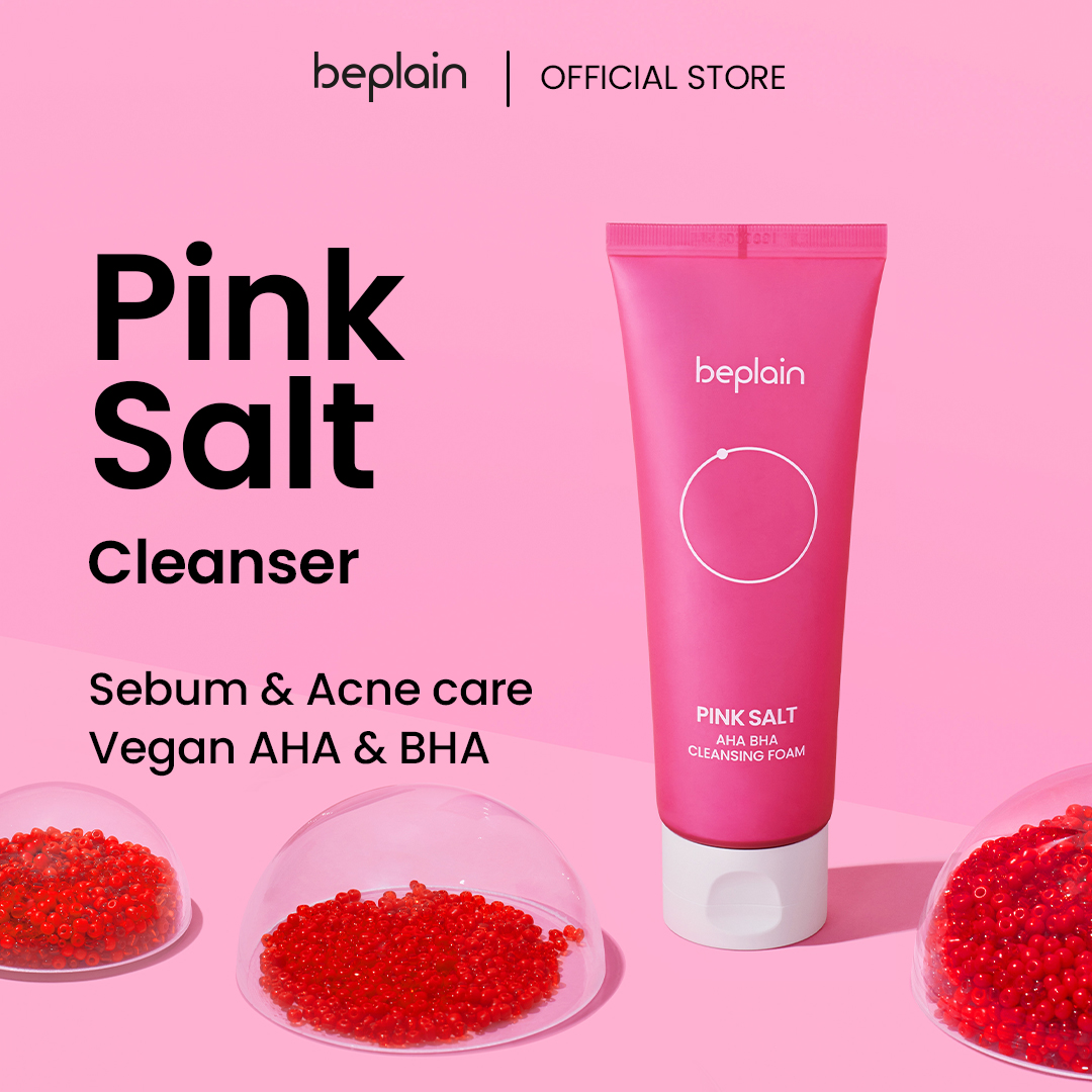 Shop beplain - Pink Salt AHA BHA Cleansing Foam - 120ml | STYLEVANA
