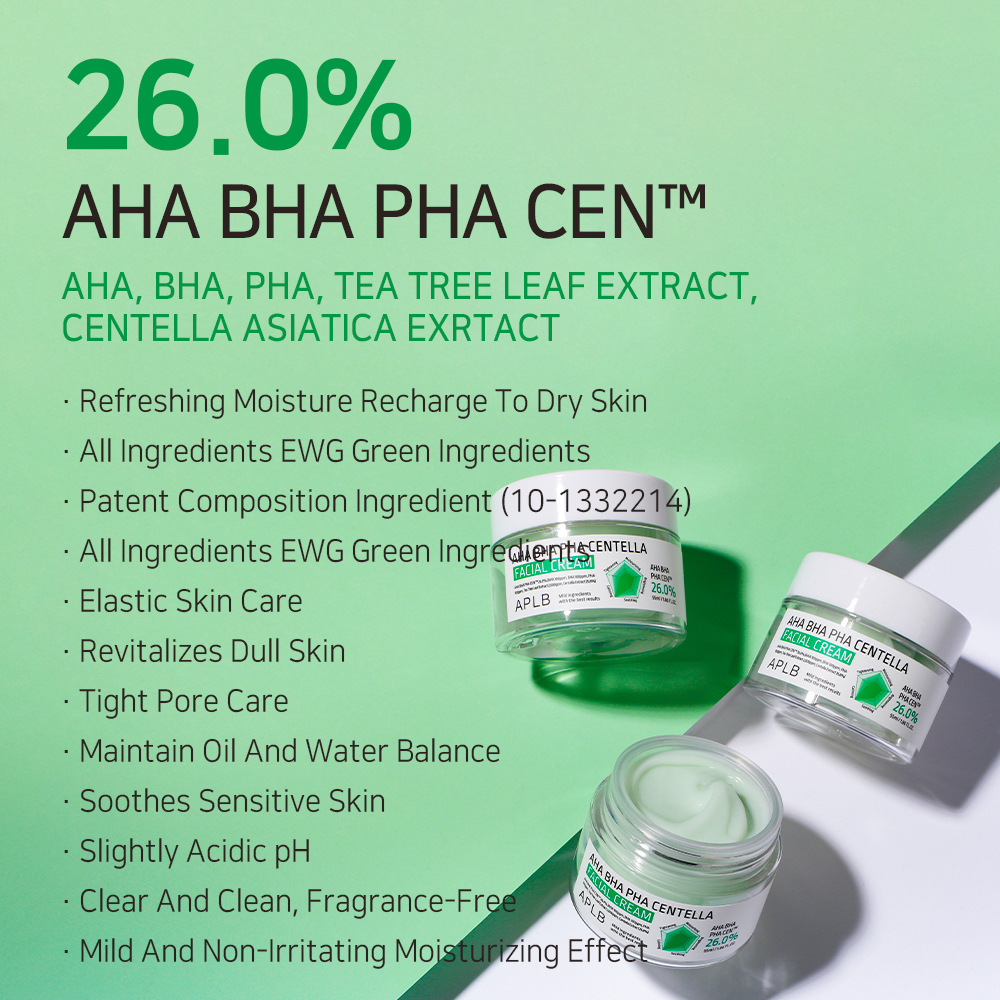 APLB - AHA BHA PHA Centella Facial Cream - 55ml | Stylevana