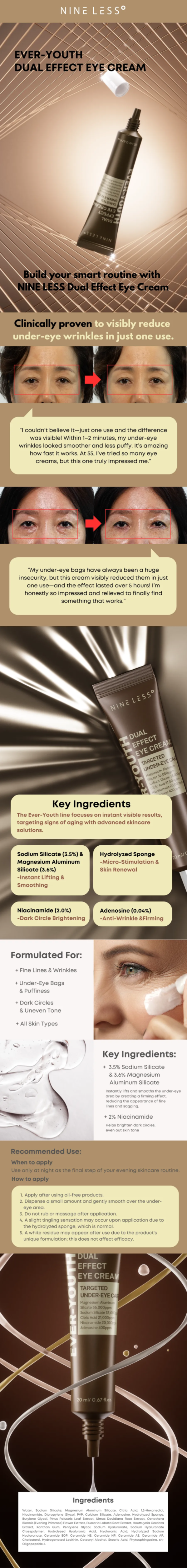 Shop NINELESS - Ever-Youth Dual Effect Eye Cream - 20ml