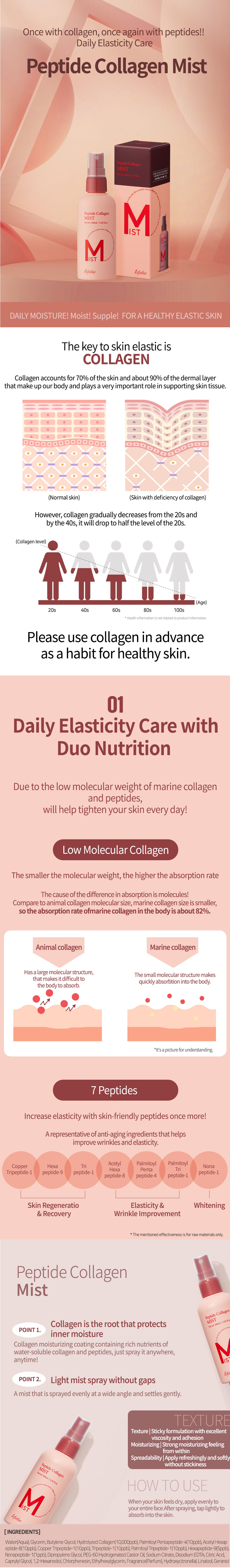 Shop esfolio - Peptide Collagen Mist - 100ml | STYLEVANA