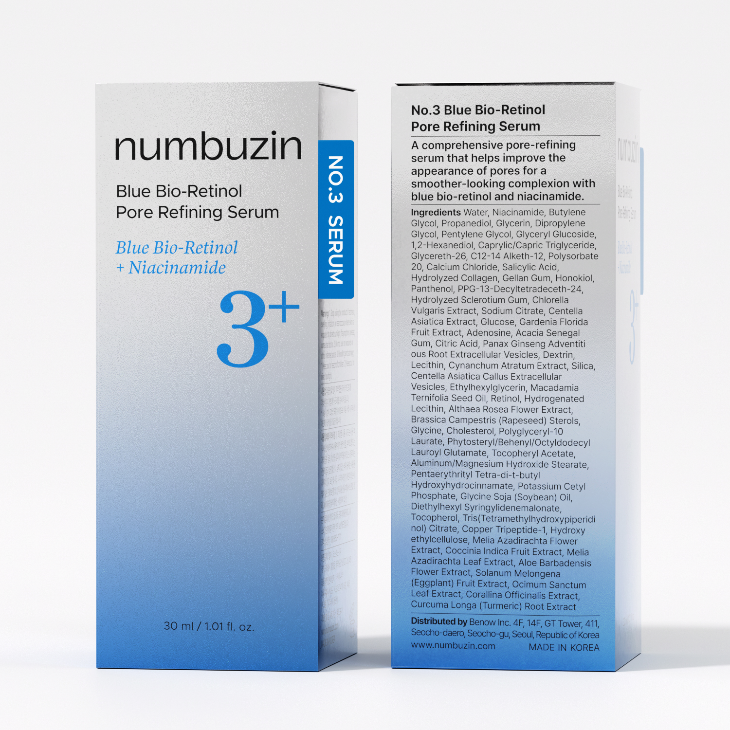Shop numbuzin - No.3 Blue Bio-Retinol Pore Refining Serum - 30ml ...