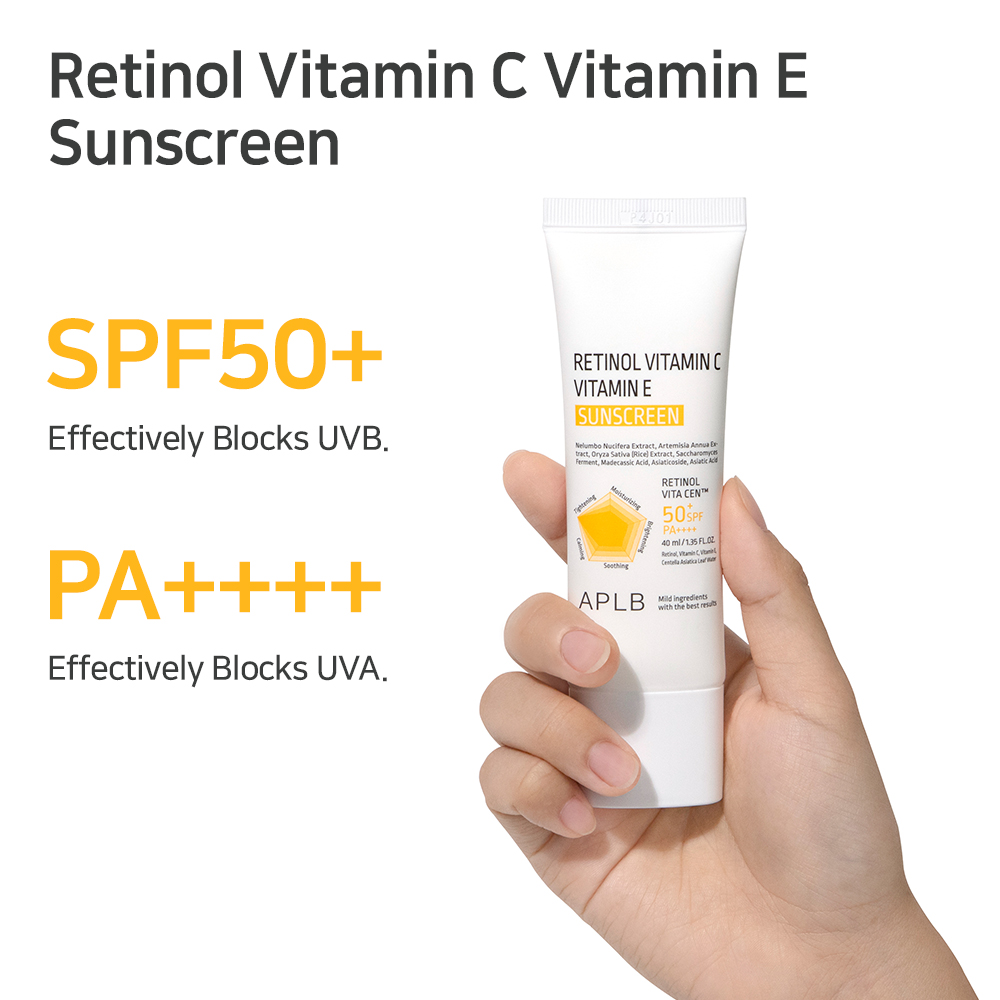 Shop APLB - Retinol Vitamin C Vitamin E Sunscreen SPF50+ PA++++ - 40ml ...