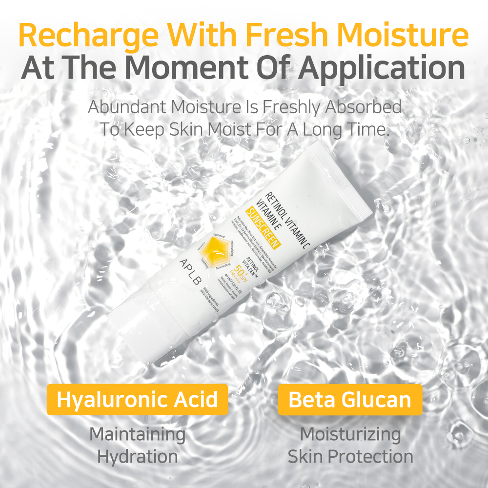 Shop APLB - Retinol Vitamin C Vitamin E Sunscreen SPF50+ PA++++ - 40ml ...