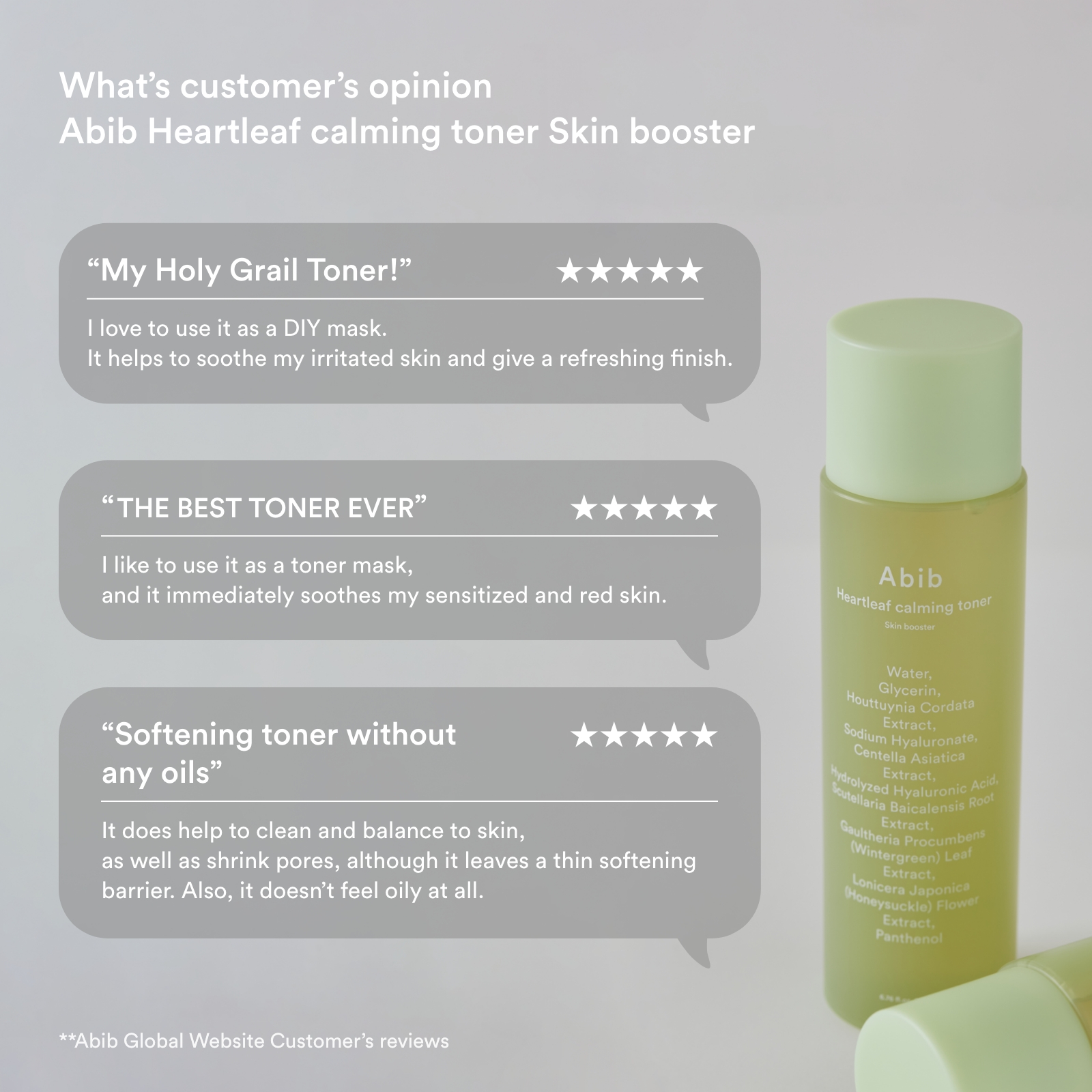 Abib - Heartleaf Calming Toner Skin Booster - 200ml