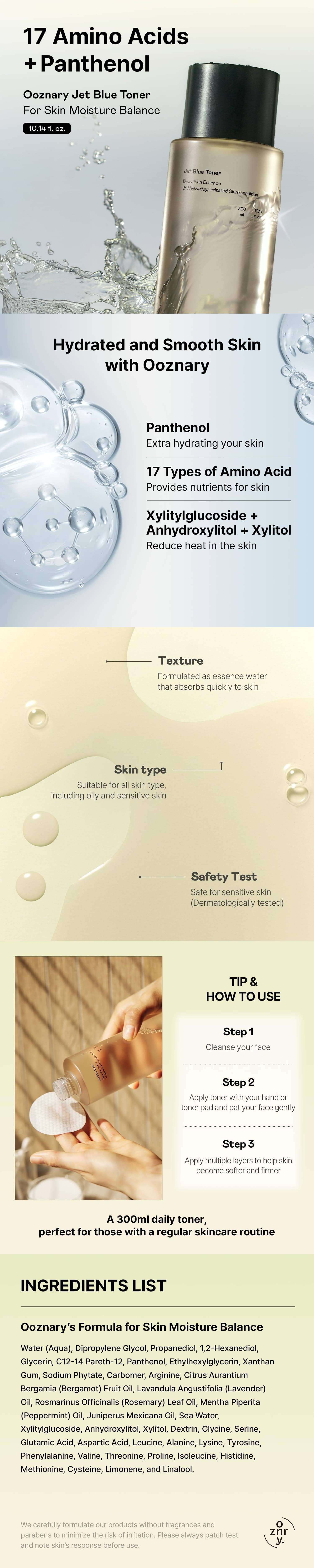 Shop Ooznary - Jet Blue Toner - 300ml | Stylevana